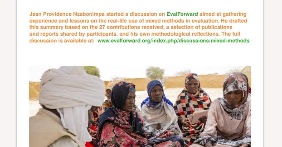 How are mixed methods used in programme and project evaluation? | EvalForEarth